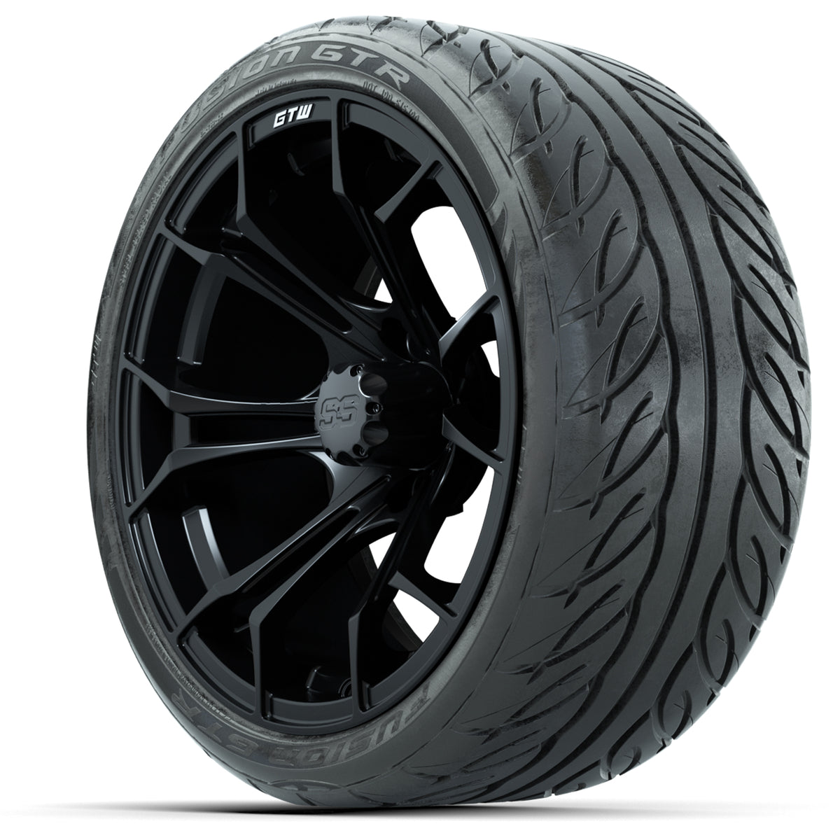 15-Inch GTW Spyder Matte Black Wheels with GTW Fusion GTR Street Tires ...