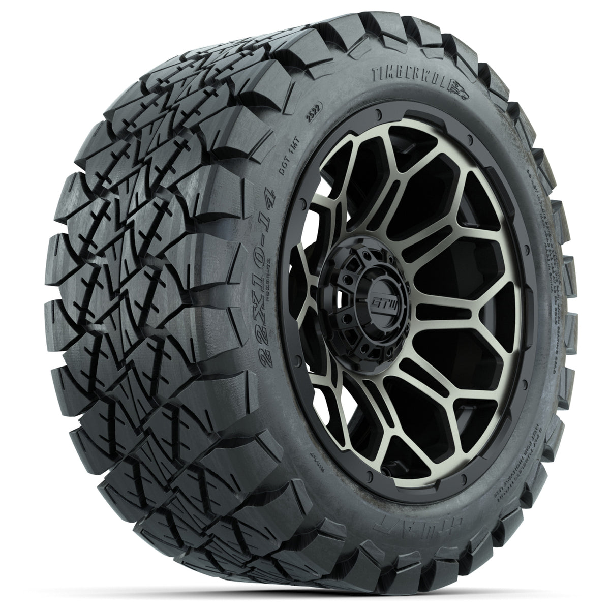 14-inch GTW Bronze and Black Bravo Wheels with 22x10-14 GTW Timberwolf ...