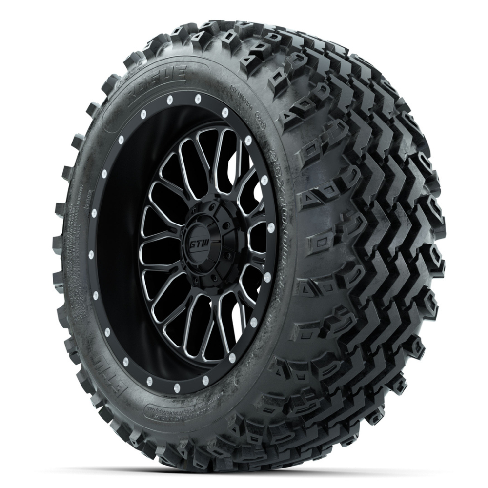 14-Inch GTW Helix Machined/Black with 23x10-14 Rogue All Terrain Tires ...