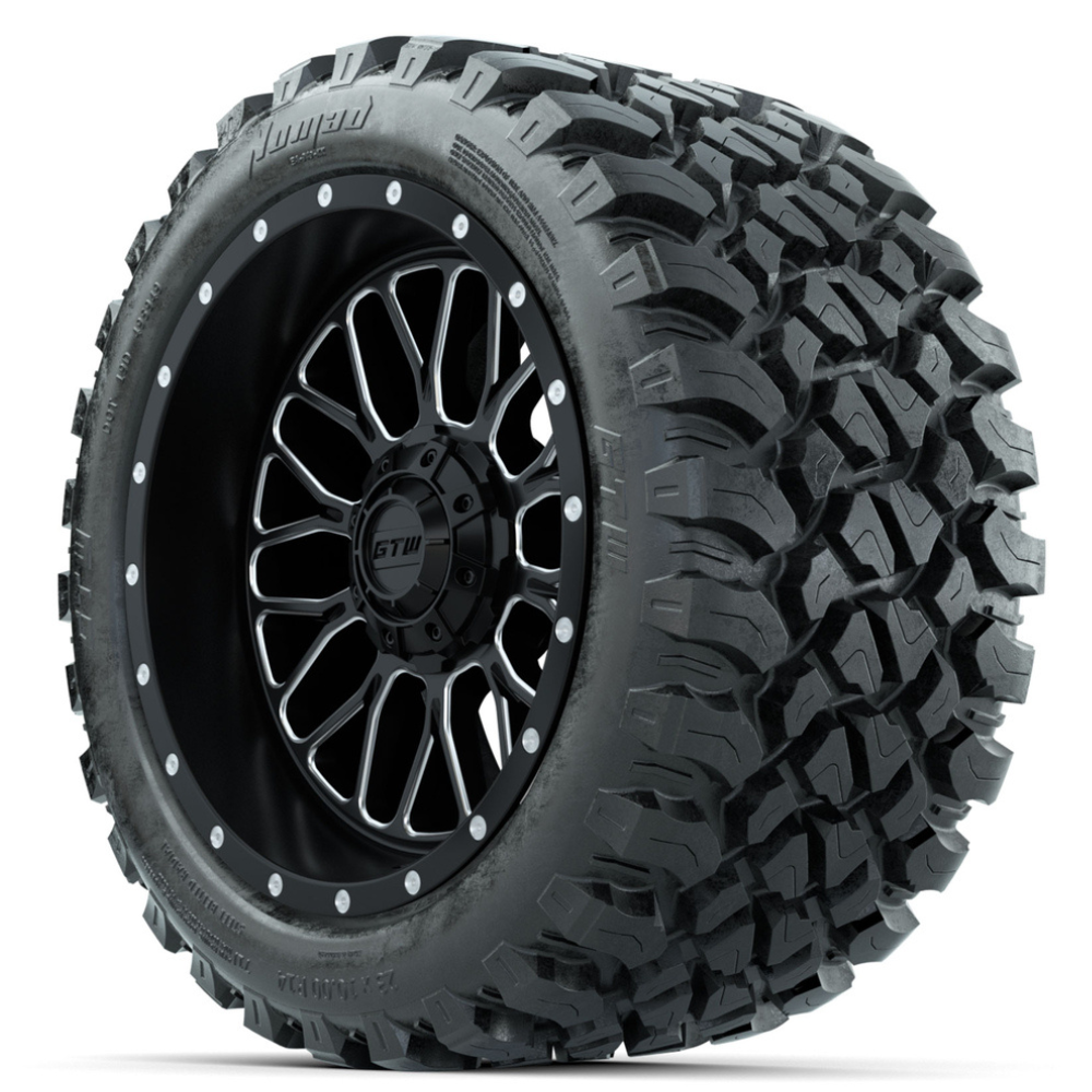 14-Inch GTW Helix Machined & Black Wheels with 23x10-R14 Nomad All-Ter ...