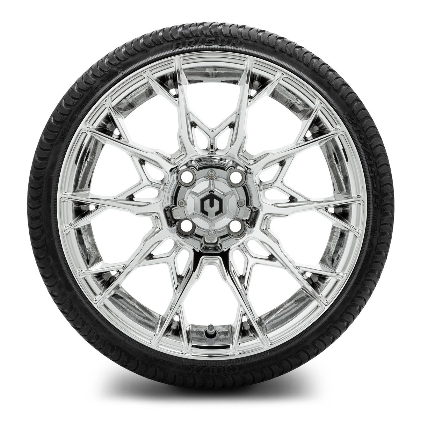 MODZ® 15-Inch Chaos Chrome Wheels & 20.5-Inch Arisun Cruze Street Tire ...