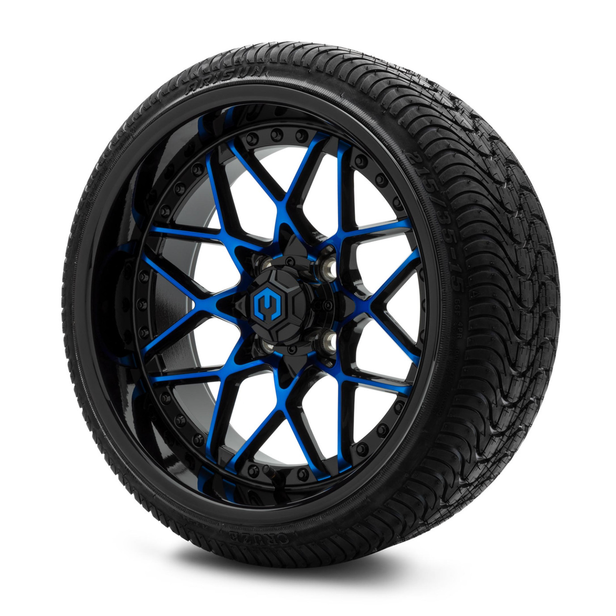 MODZ® 15-Inch Formula Blue and Black Wheels & 23-Inch XComp Gladiator ...