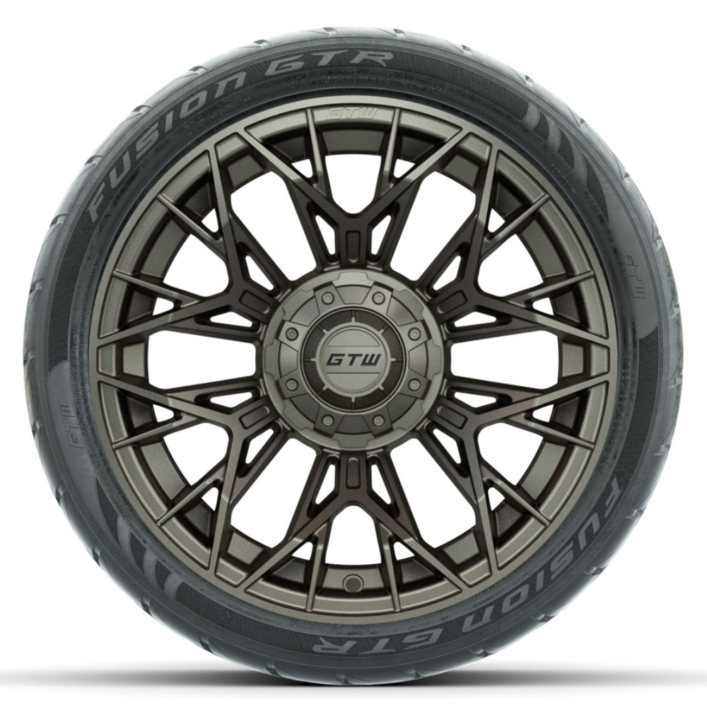 14-Inch GTW Stellar Matte Bronze Wheels with 205/40-R14 Inch GTR Fusio ...