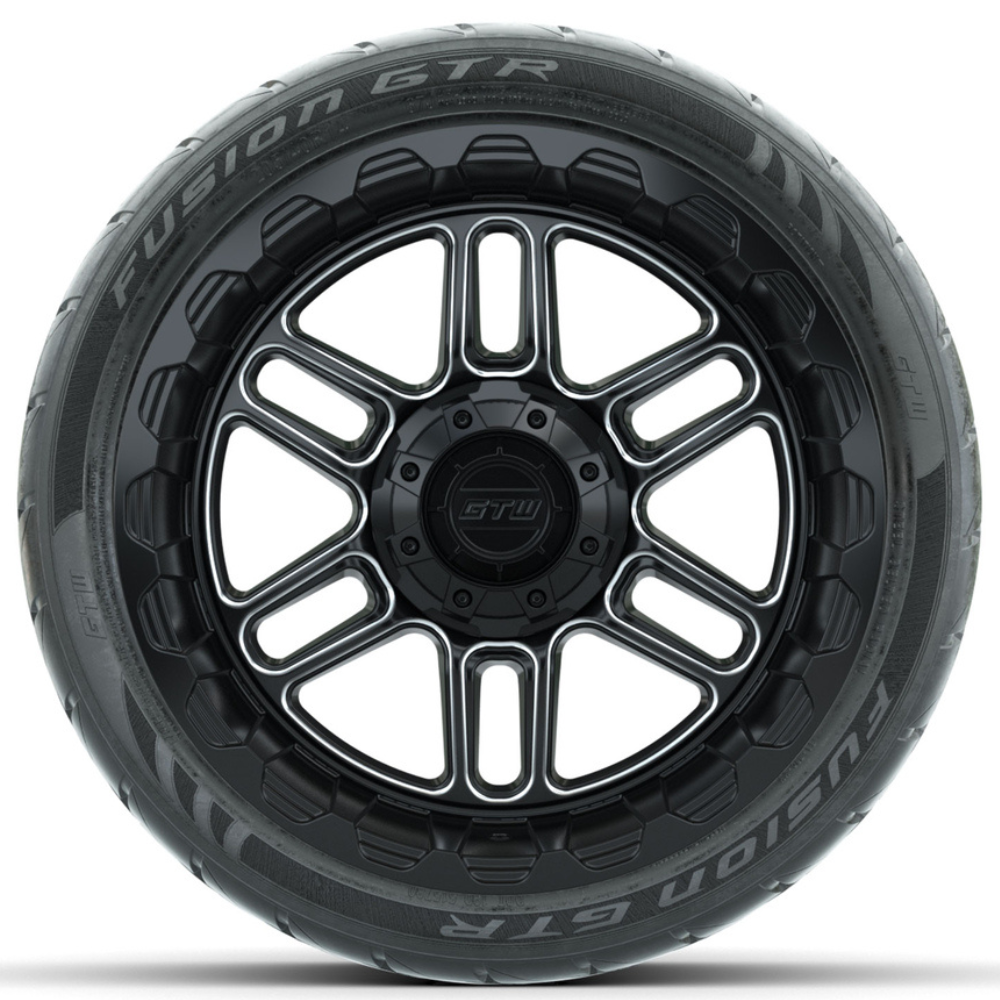 14-Inch GTW Titan Machine & Black Wheels with 205/40-R14 Inch GTR Fusi ...