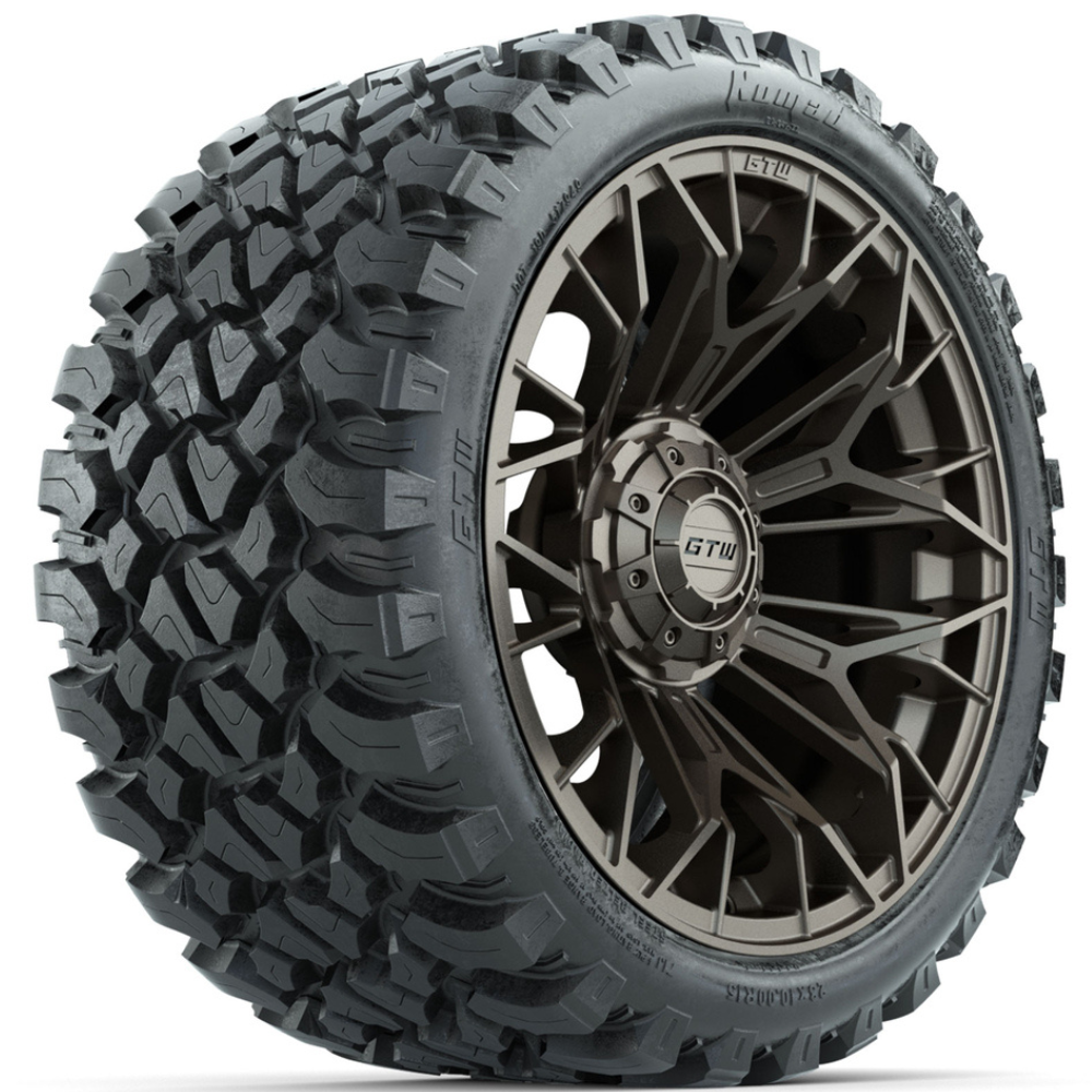 15-Inch GTW STELLAR Matte Bronze Wheels with 23" GTW Nomad Off-Road Ti ...